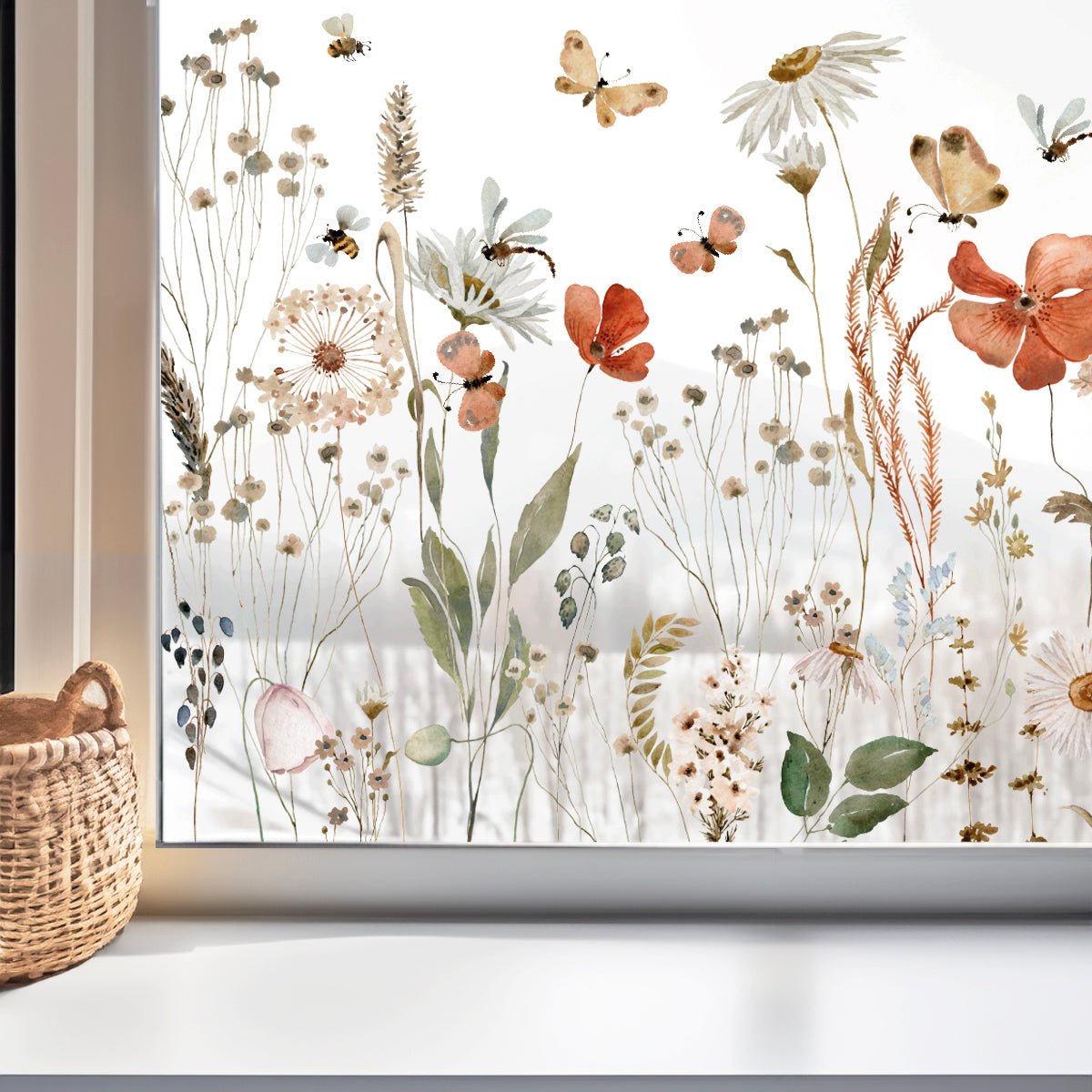 WINDOW FILM | Floral Borders – Dizzy Duck Designs