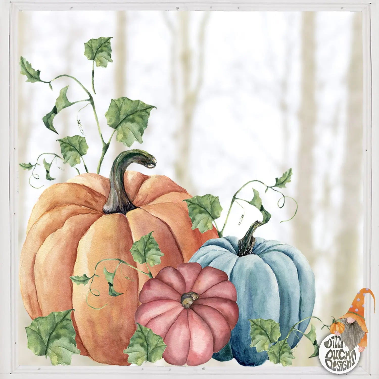 WINDOW FILM | Autumn | Corners – Dizzy Duck Designs