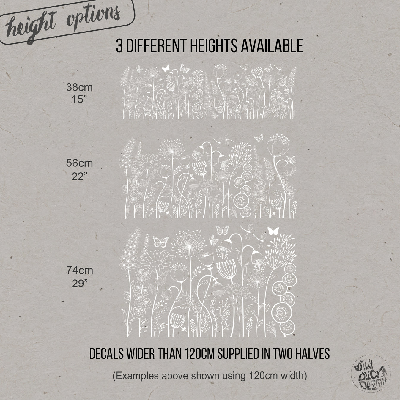 Flowers Border Window Decal – Dizzy Duck Designs