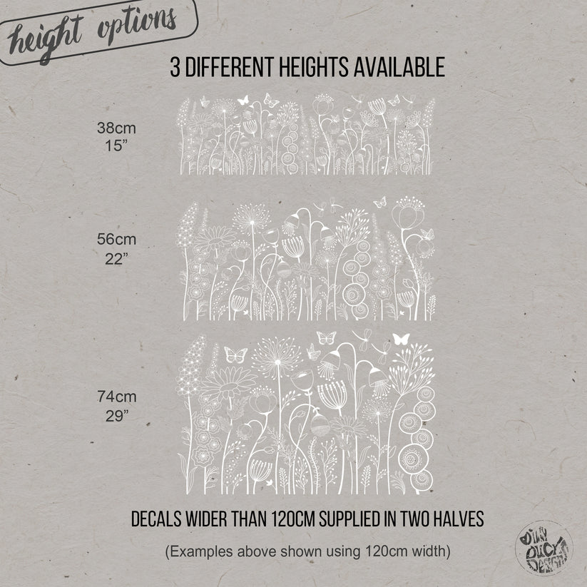 Flowers Border Window Decal – Dizzy Duck Designs