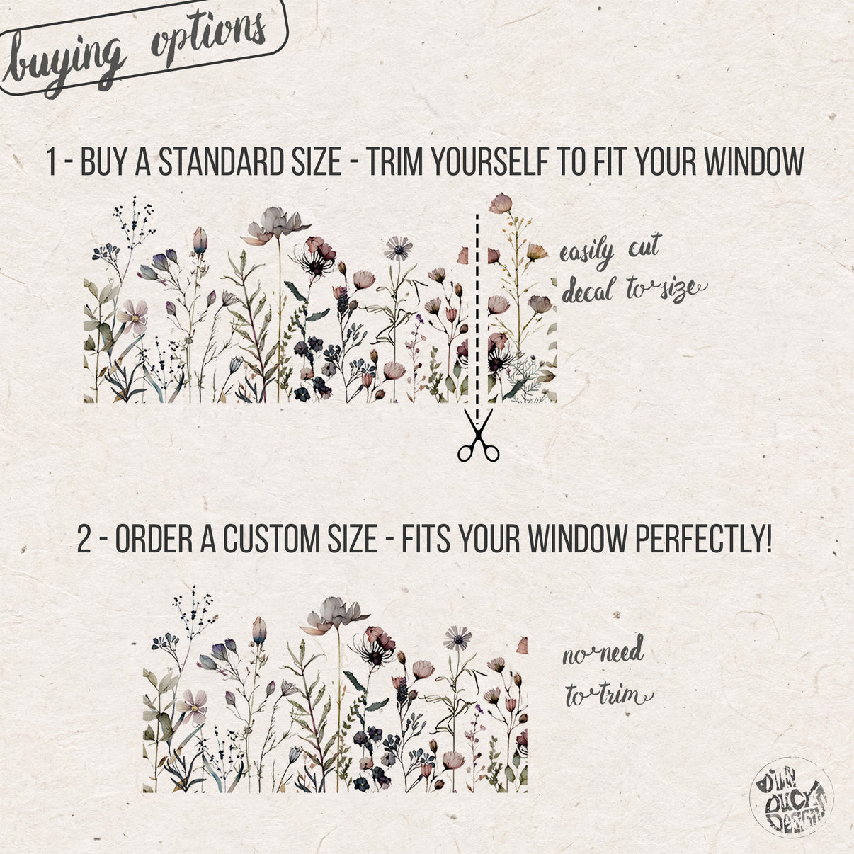 Magic Botanical Flowers Shop Window Decal Border (Bottom) – Dizzy Duck ...