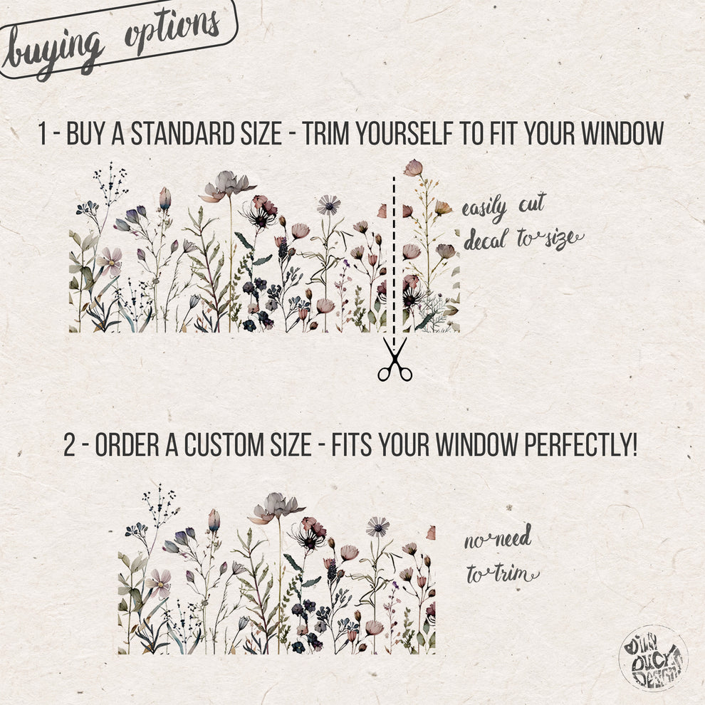 Magic Botanical Flowers Shop Window Decal Border (Bottom) – Dizzy Duck ...