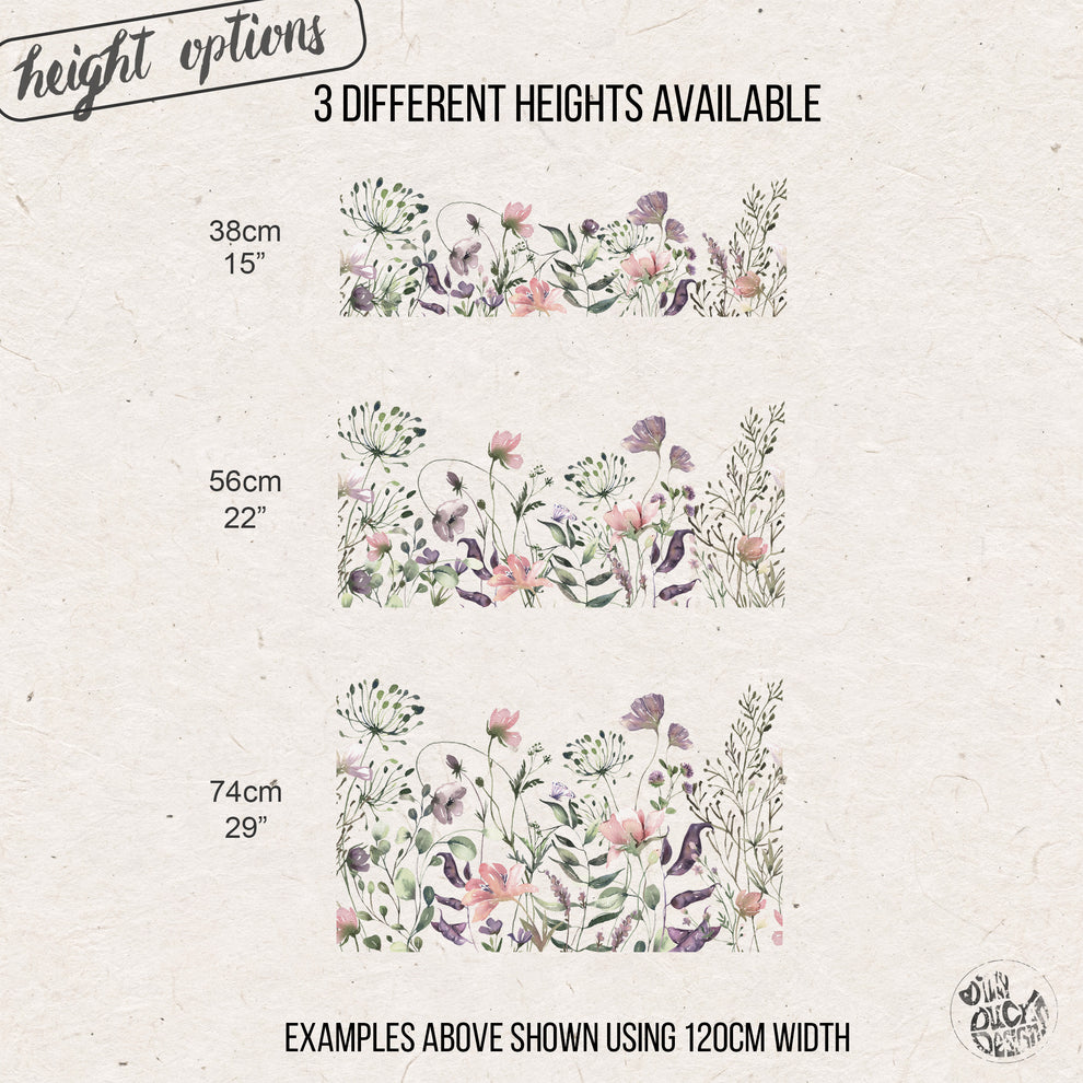 Summer Flowers Shop Window Decal Border (Bottom) – Dizzy Duck Designs