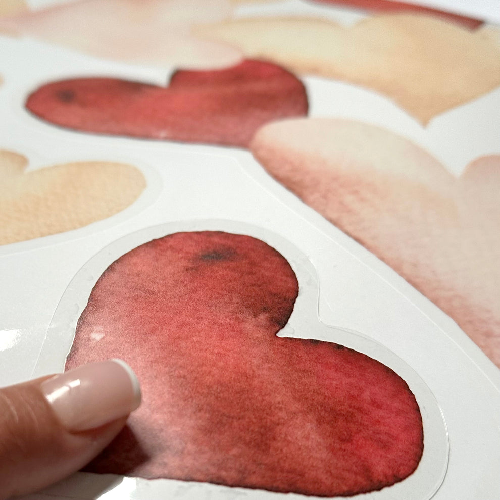 Valentines Hearts Window Decal Corner - Red – Dizzy Duck Designs