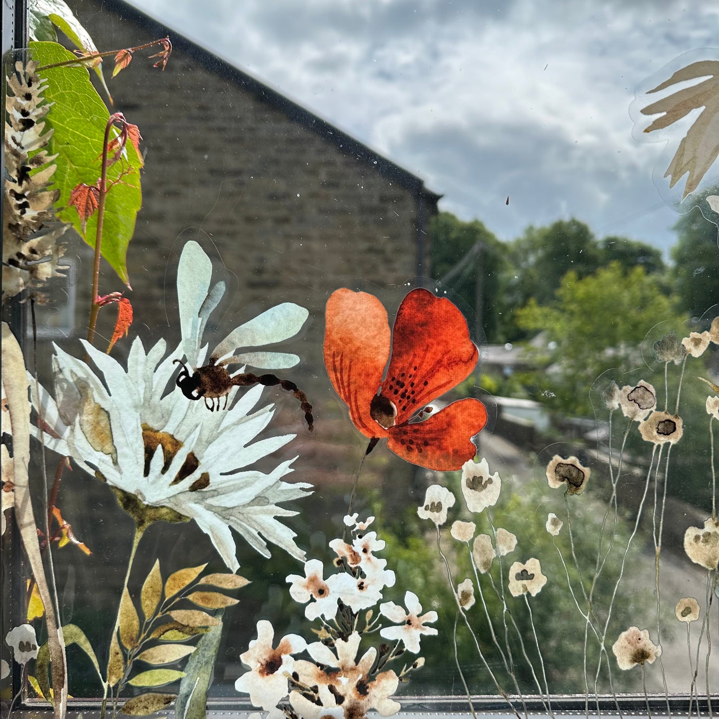 Wild Flowers Shop Window Decal Border (Bottom) – Dizzy Duck Designs
