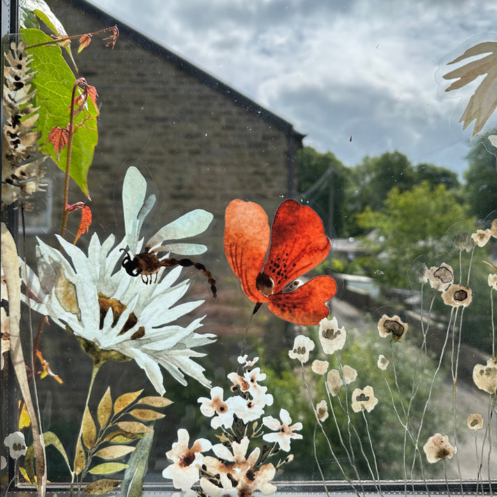 Wild Flowers Shop Window Decal Border (Bottom) – Dizzy Duck Designs