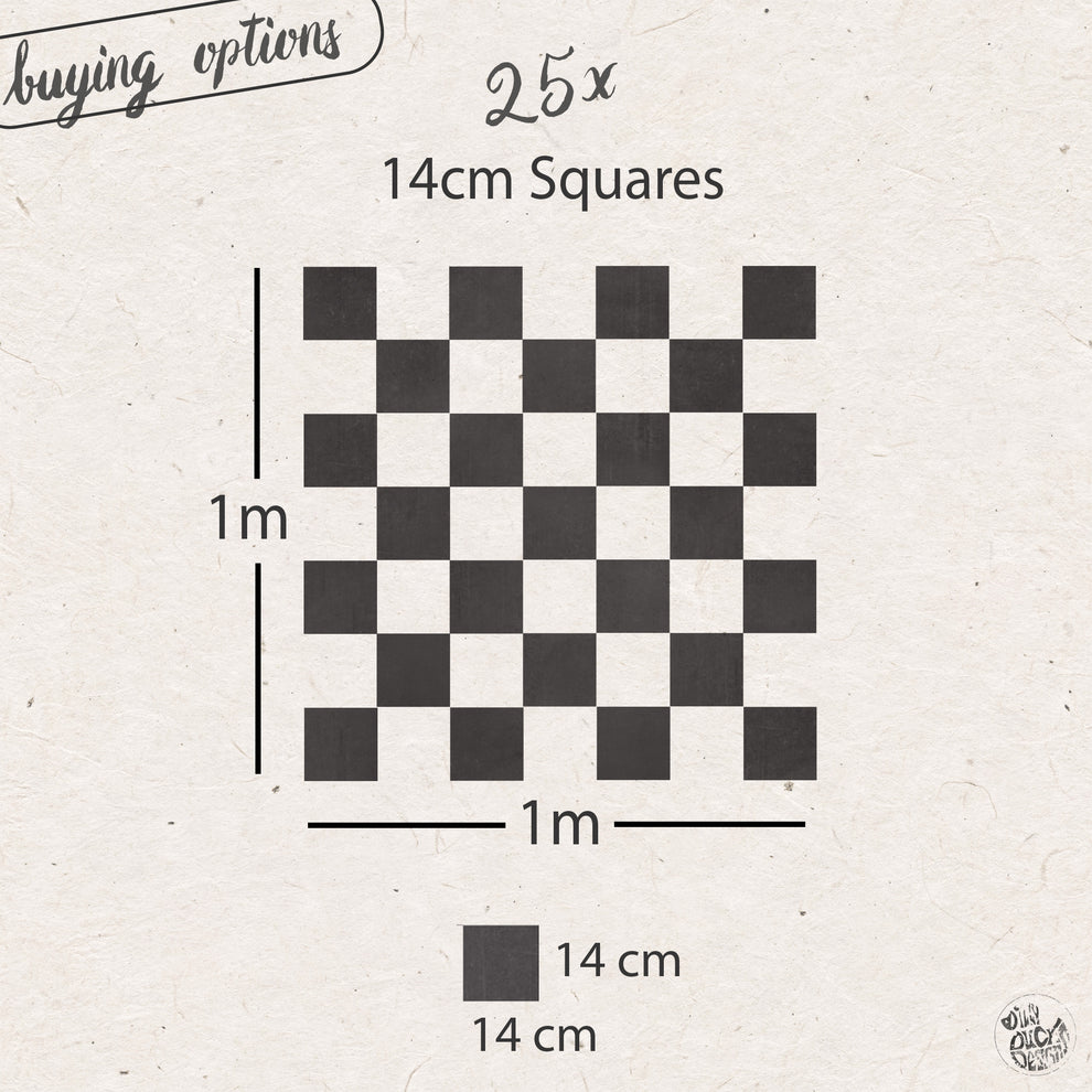 Checkerboard Wall Decal Set – Dizzy Duck Designs