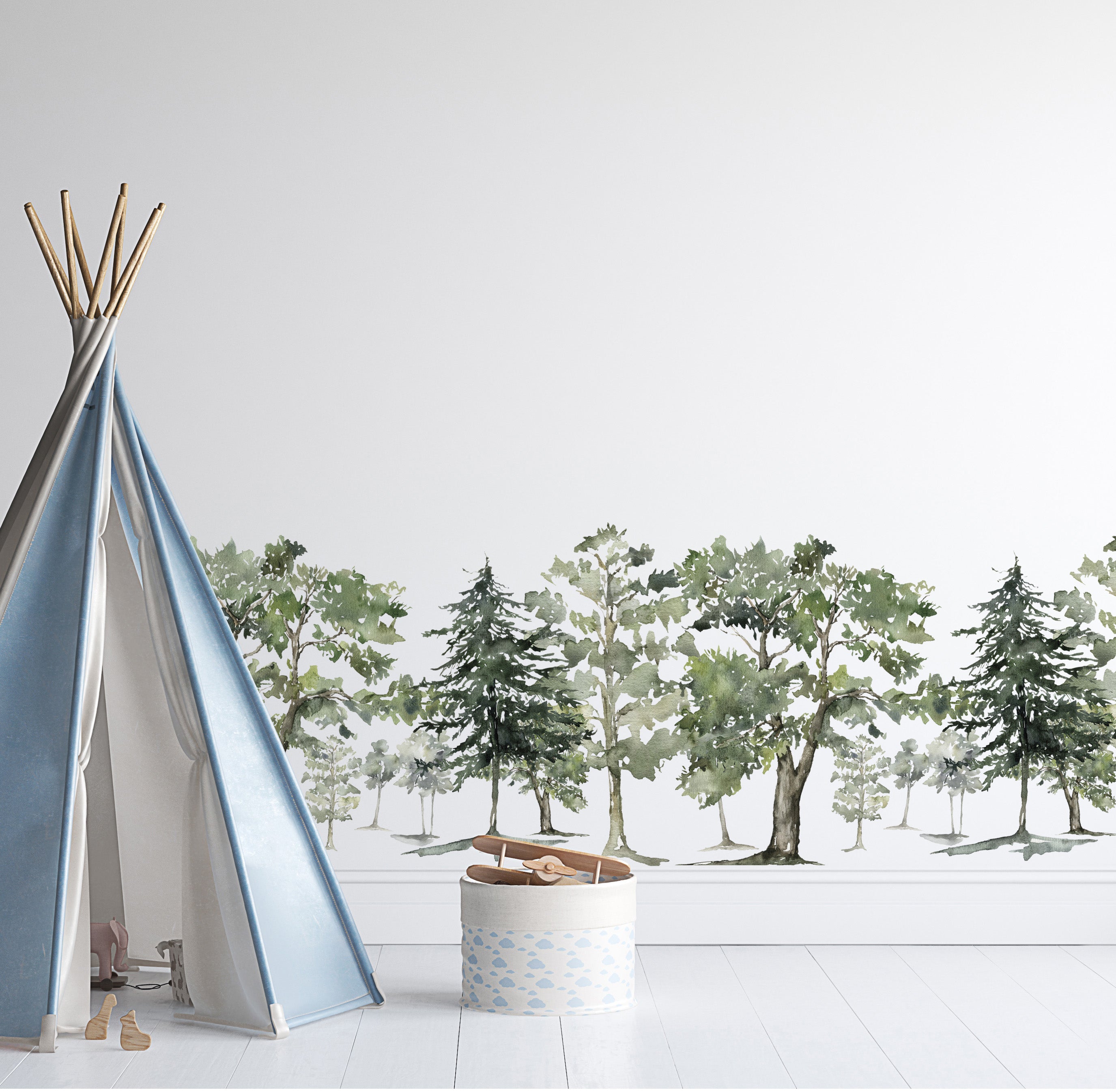 Tree Forest Wall Decal Border – Dizzy Duck Designs