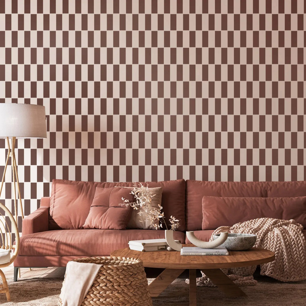 Checkerboard Wall Floor Stencil Rectangle – Dizzy Duck Designs