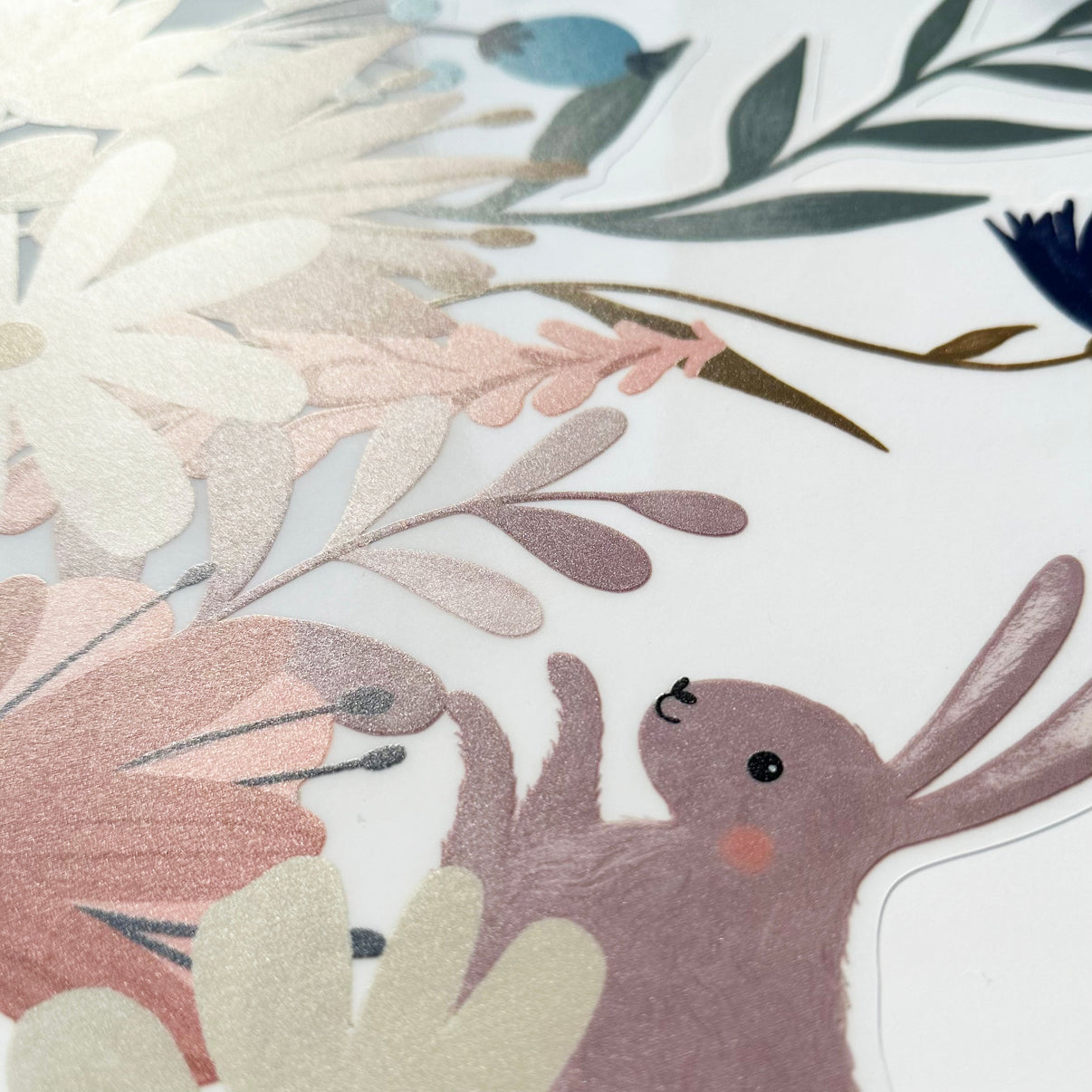 Easter Rabbit Flowers Window Decal – Dizzy Duck Designs