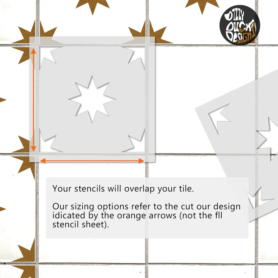 Star Tile Stencil – Dizzy Duck Designs