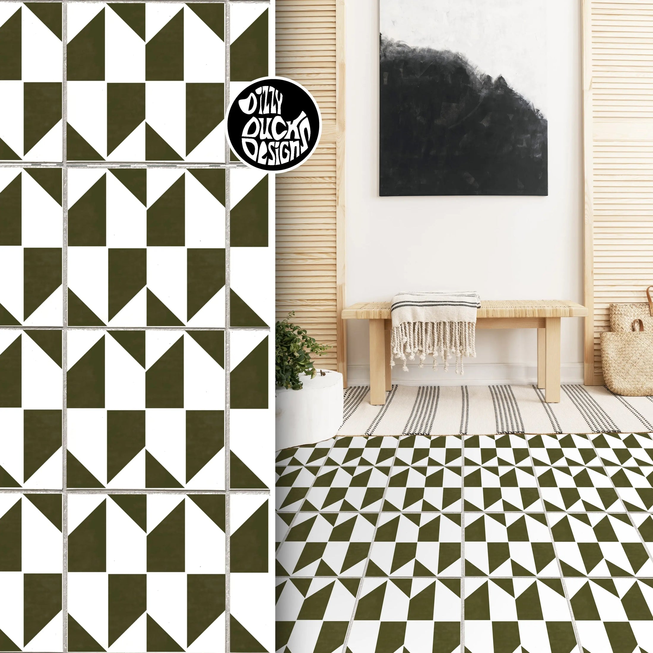 Tandilt Tile Stencil – Dizzy Duck Designs