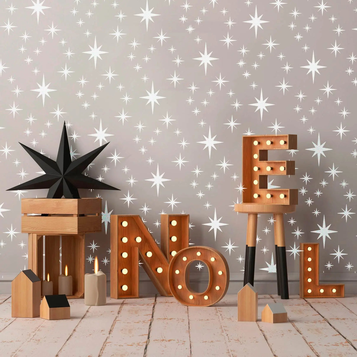 8-POINT STAR CLUSTER Furniture Stencil – Dizzy Duck Designs