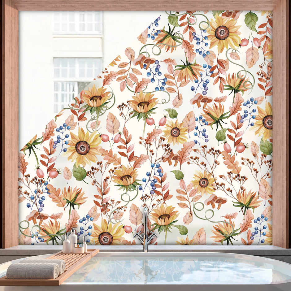WINDOW FILM | Frosted Floral Panels – Dizzy Duck Designs