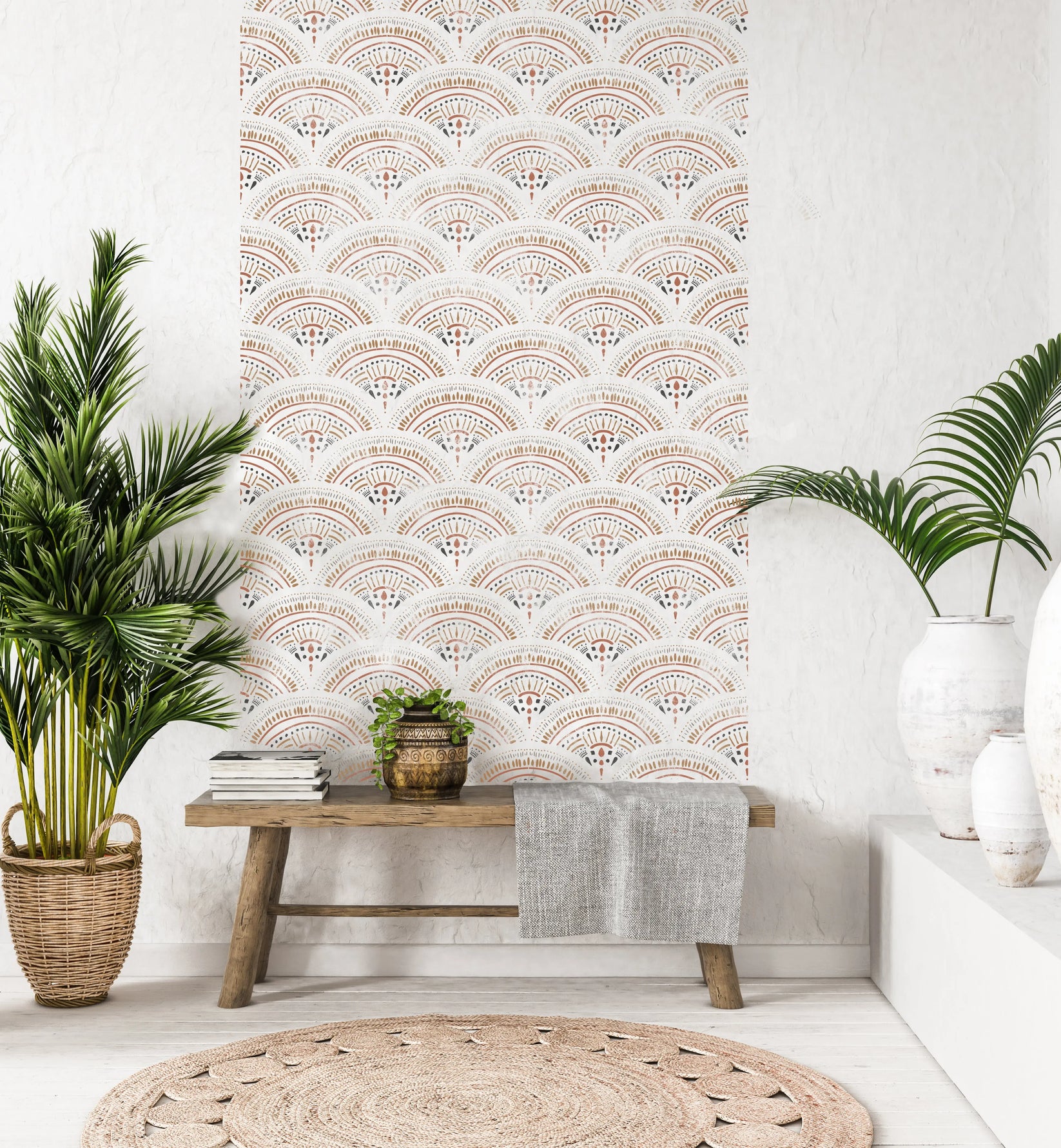MASAYA Boho Fan Wall Stencil – Dizzy Duck Designs