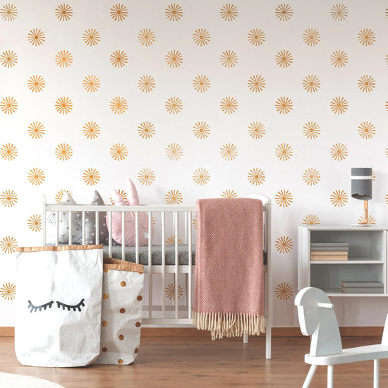 Boho Sun Rays Full Sun Wall Stencil – Dizzy Duck Designs