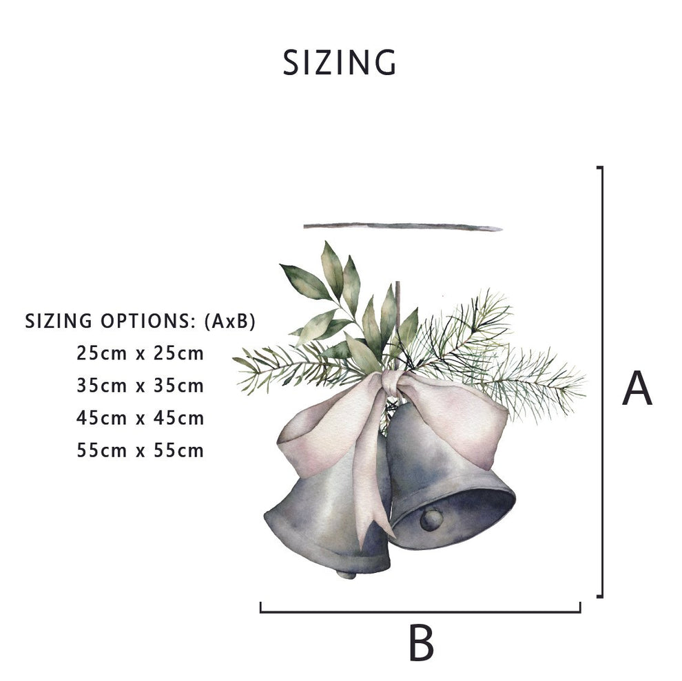 Christmas Bells & Bow Window Decal – Dizzy Duck Designs