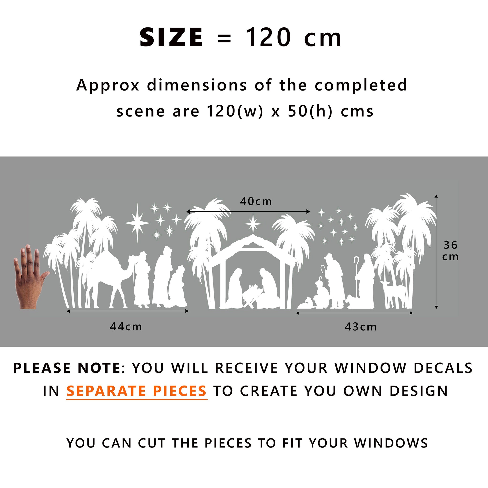 Christmas Nativity Scene Window Decal – Dizzy Duck Designs