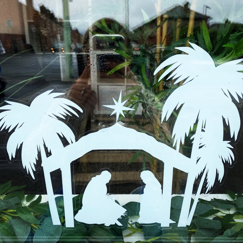 Christmas Nativity Scene Window Decal – Dizzy Duck Designs