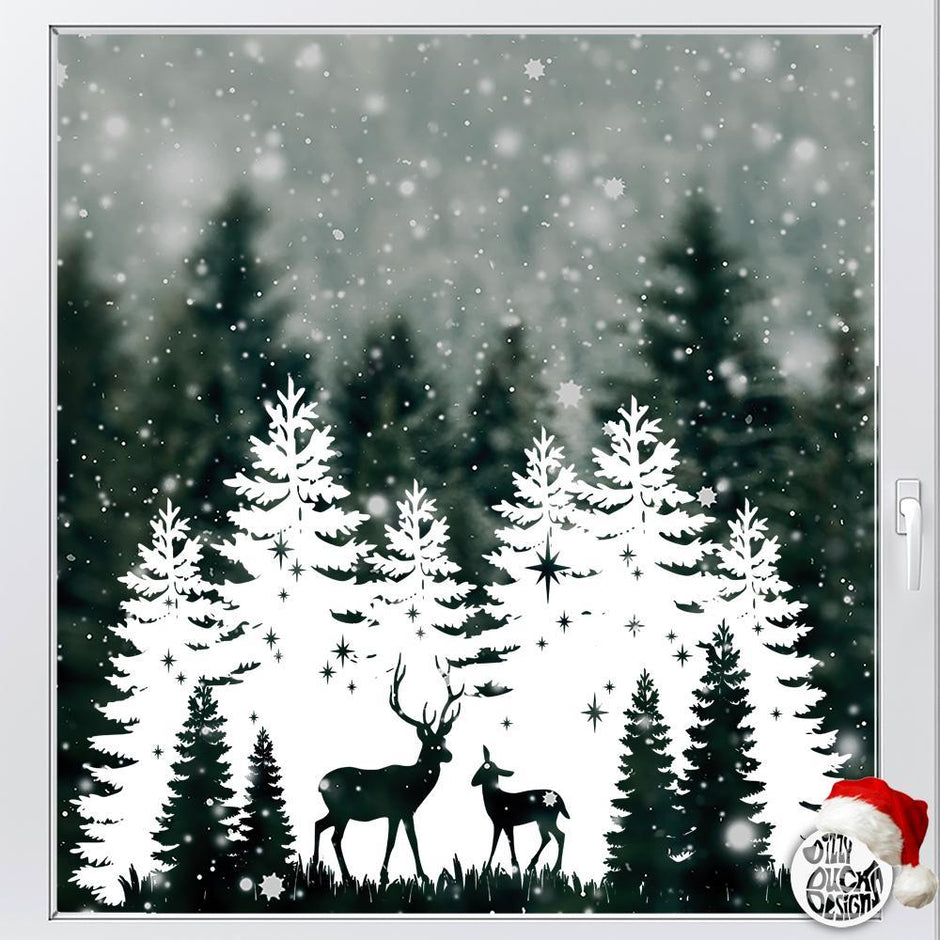 WINDOW FILM | Christmas | Forest Scenes – Dizzy Duck Designs