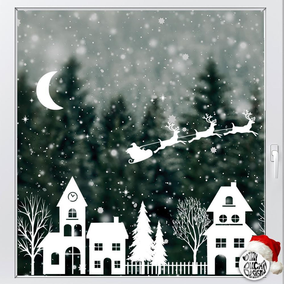 Winter / Christmas Window Decals – Dizzy Duck Designs
