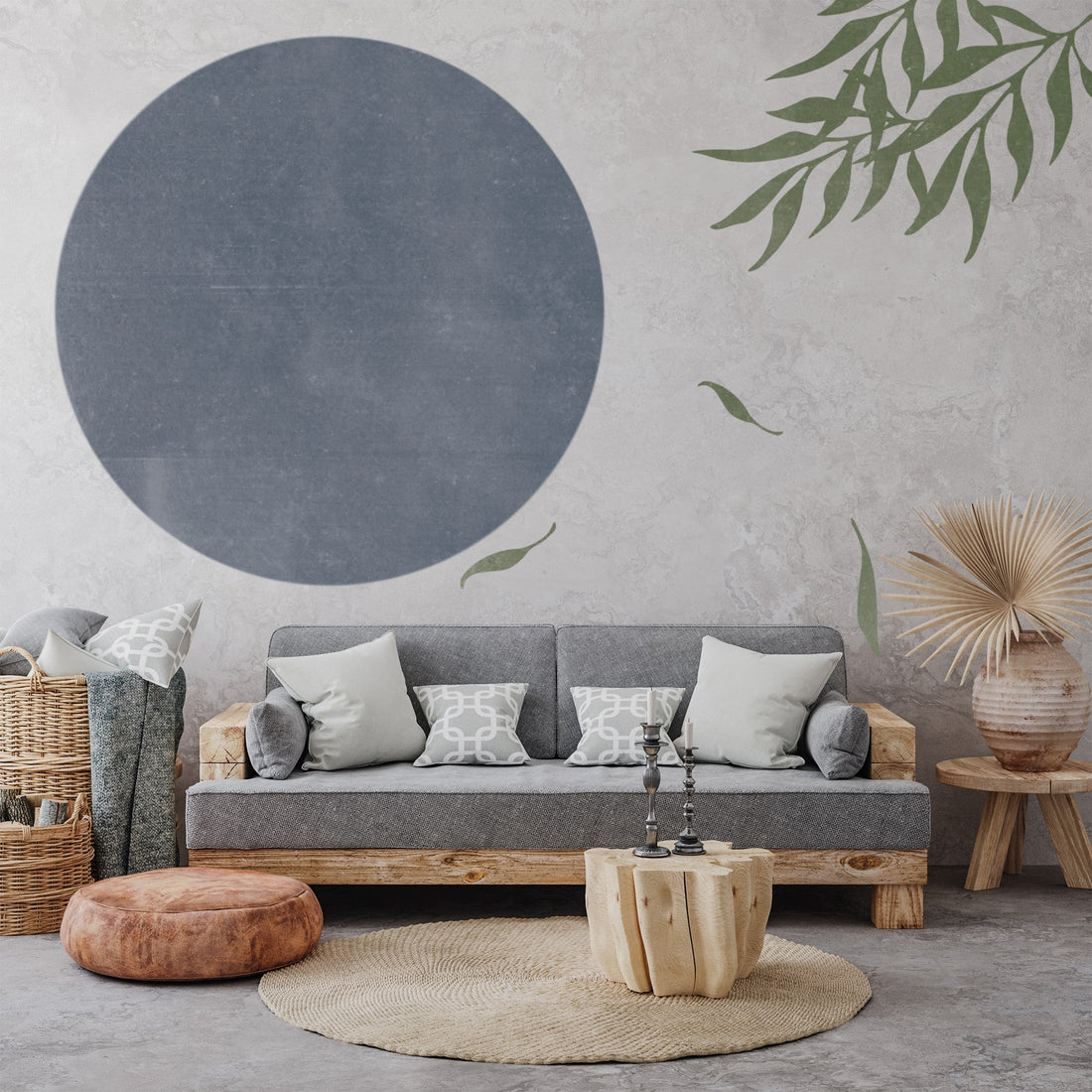 Circle & Leaves Wall Decal Set – Dizzy Duck Designs
