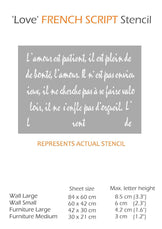 FRENCH SCRIPT Wall and Furniture Stencil – Dizzy Duck Designs