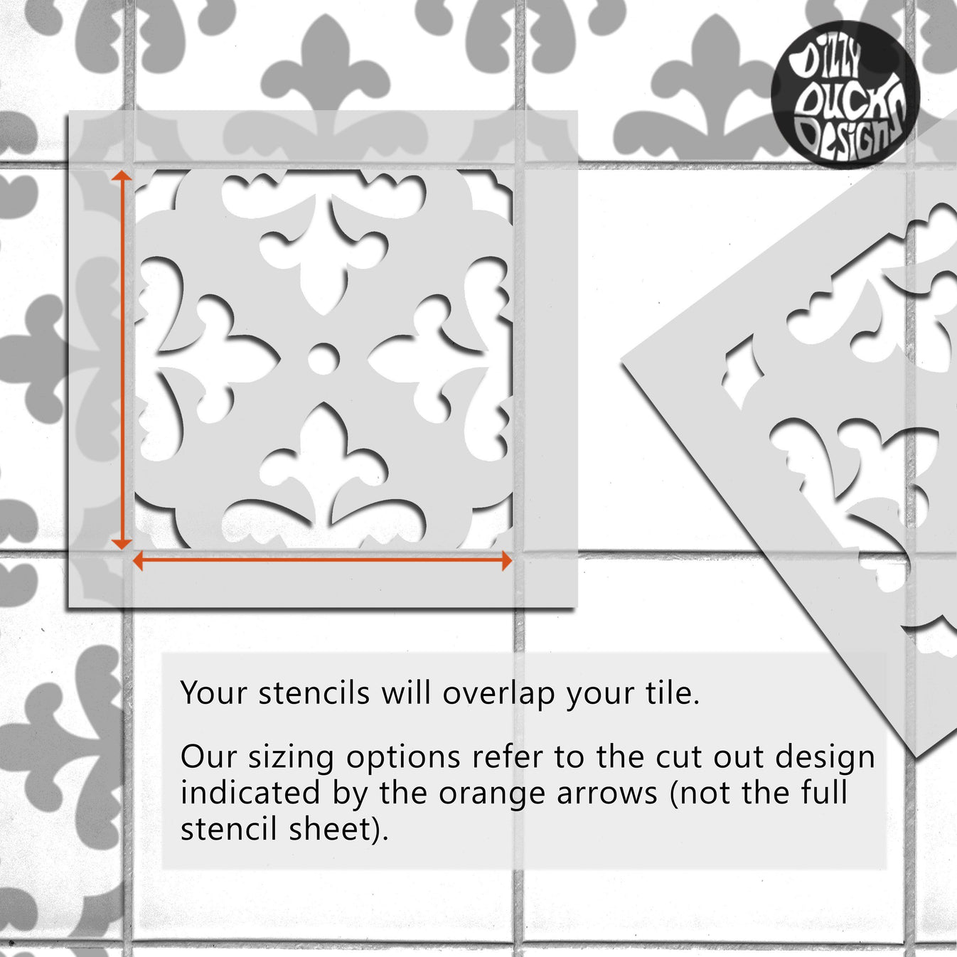 Florence Tile Stencil – Dizzy Duck Designs