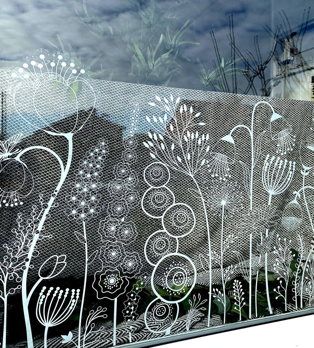 Flowers Border Window Decal – Dizzy Duck Designs