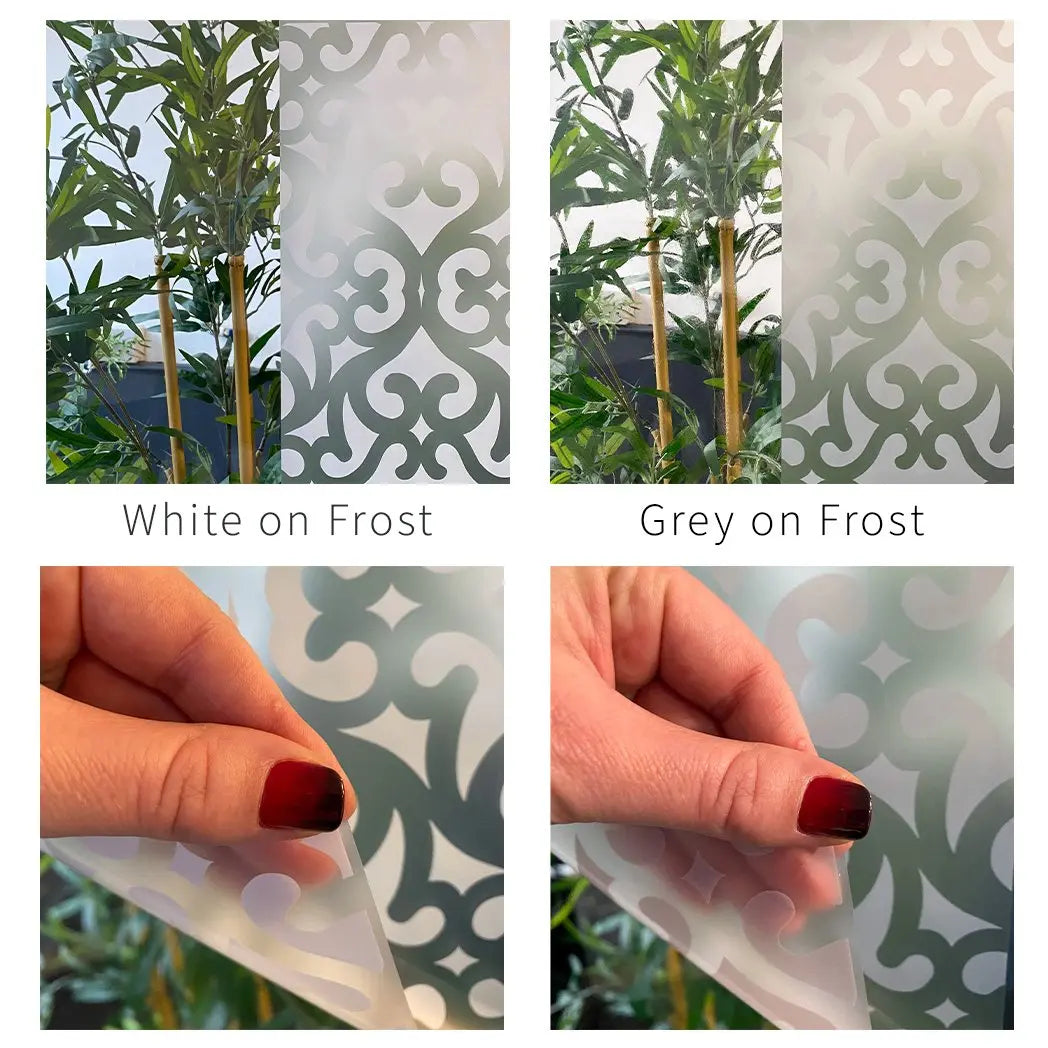 Karachi Frosted Window Privacy Border – Dizzy Duck Designs