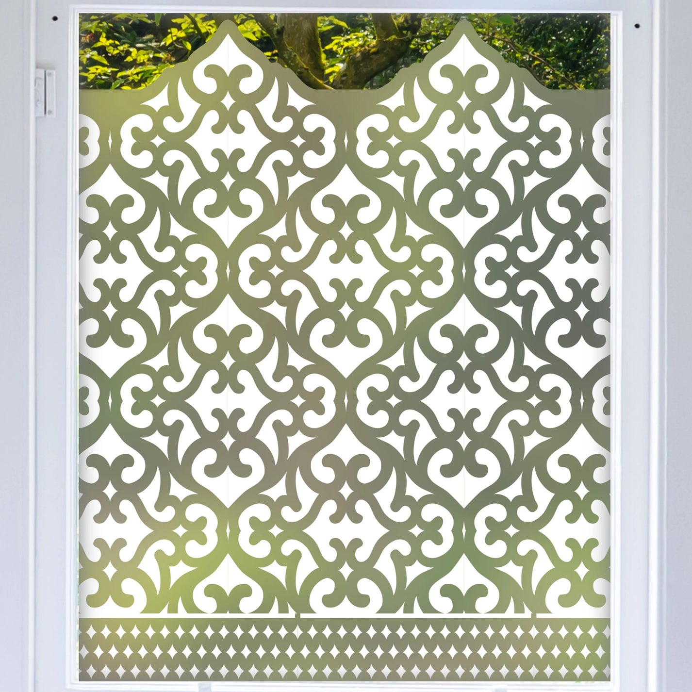 Karachi Frosted Window Privacy Border – Dizzy Duck Designs