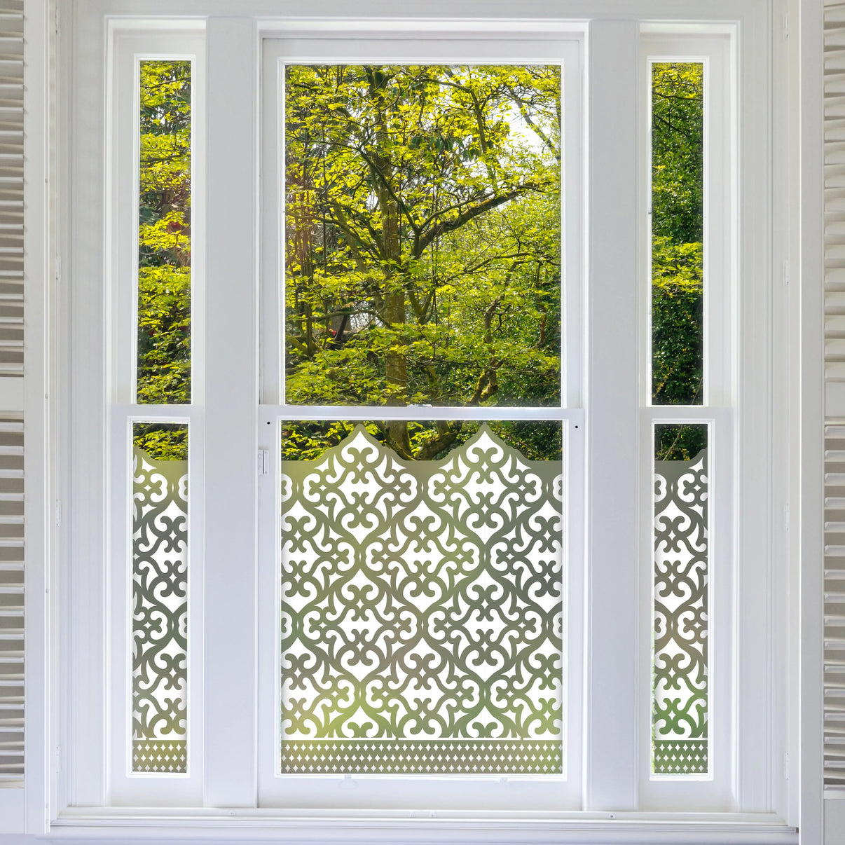 Karachi Frosted Window Privacy Border – Dizzy Duck Designs