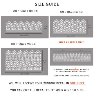 Karachi Frosted Window Privacy Border – Dizzy Duck Designs