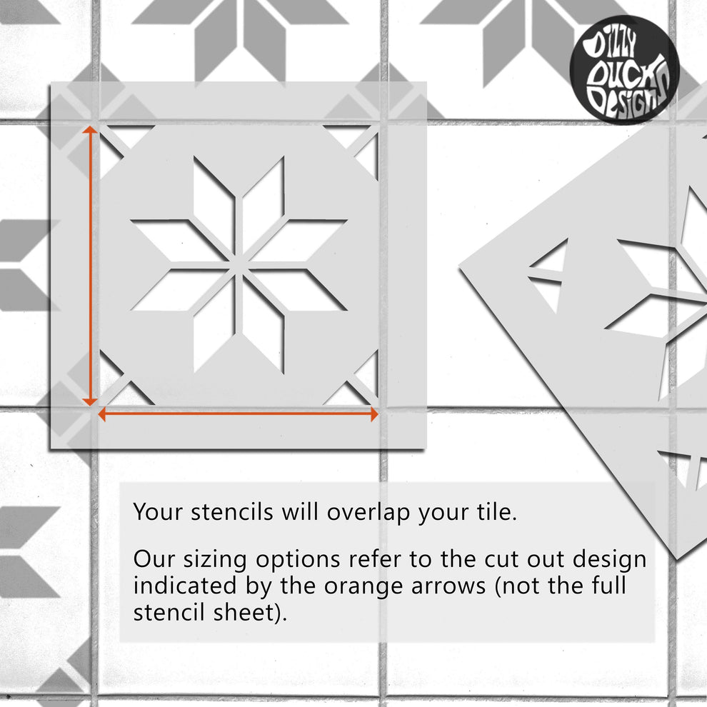 Leksand Tile Stencil – Dizzy Duck Designs