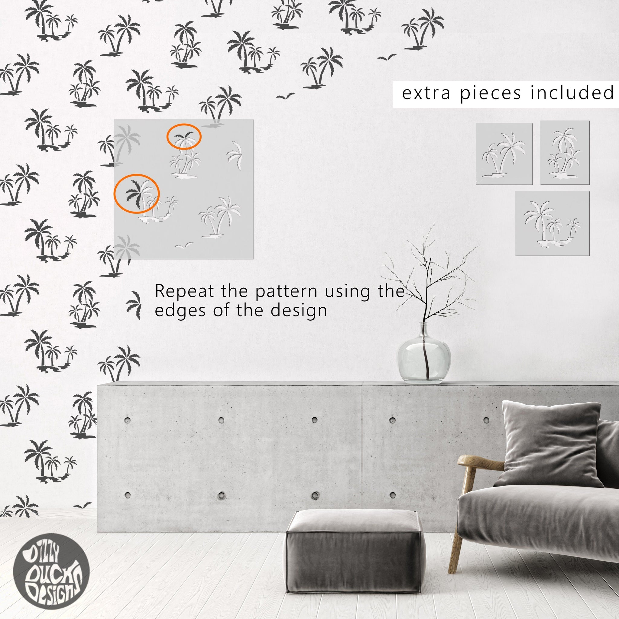 MIAMI Wall Stencil – Dizzy Duck Designs