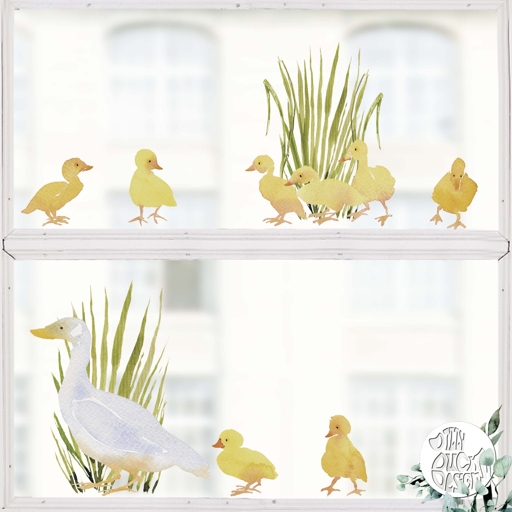 Mummy Duck & Ducklings Window Decal Set – Dizzy Duck Designs