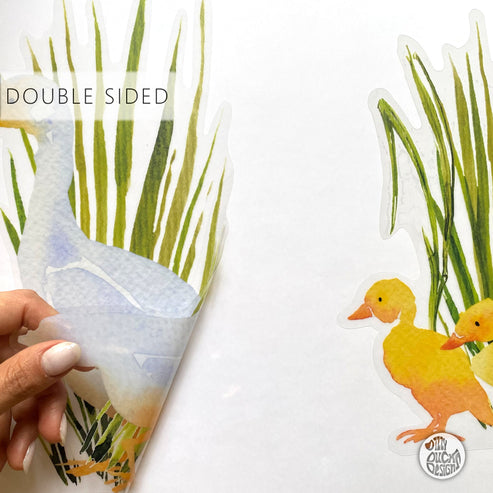 Mummy Duck & Ducklings Window Decal Set – Dizzy Duck Designs