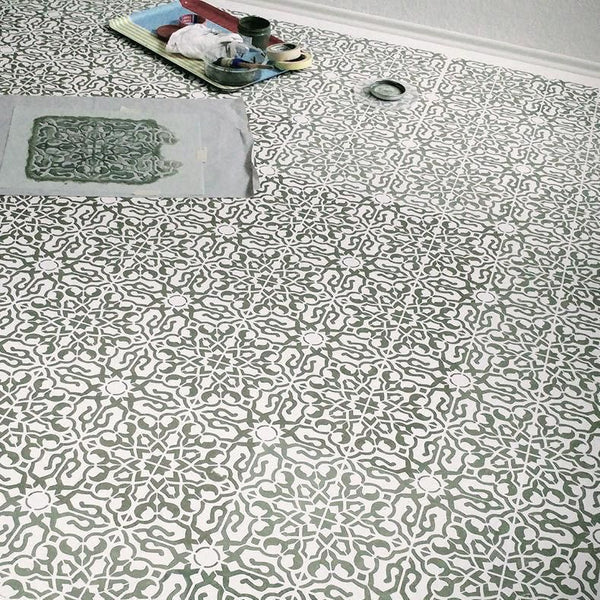 Nadia Faux-Tile Stencil – Dizzy Duck Designs