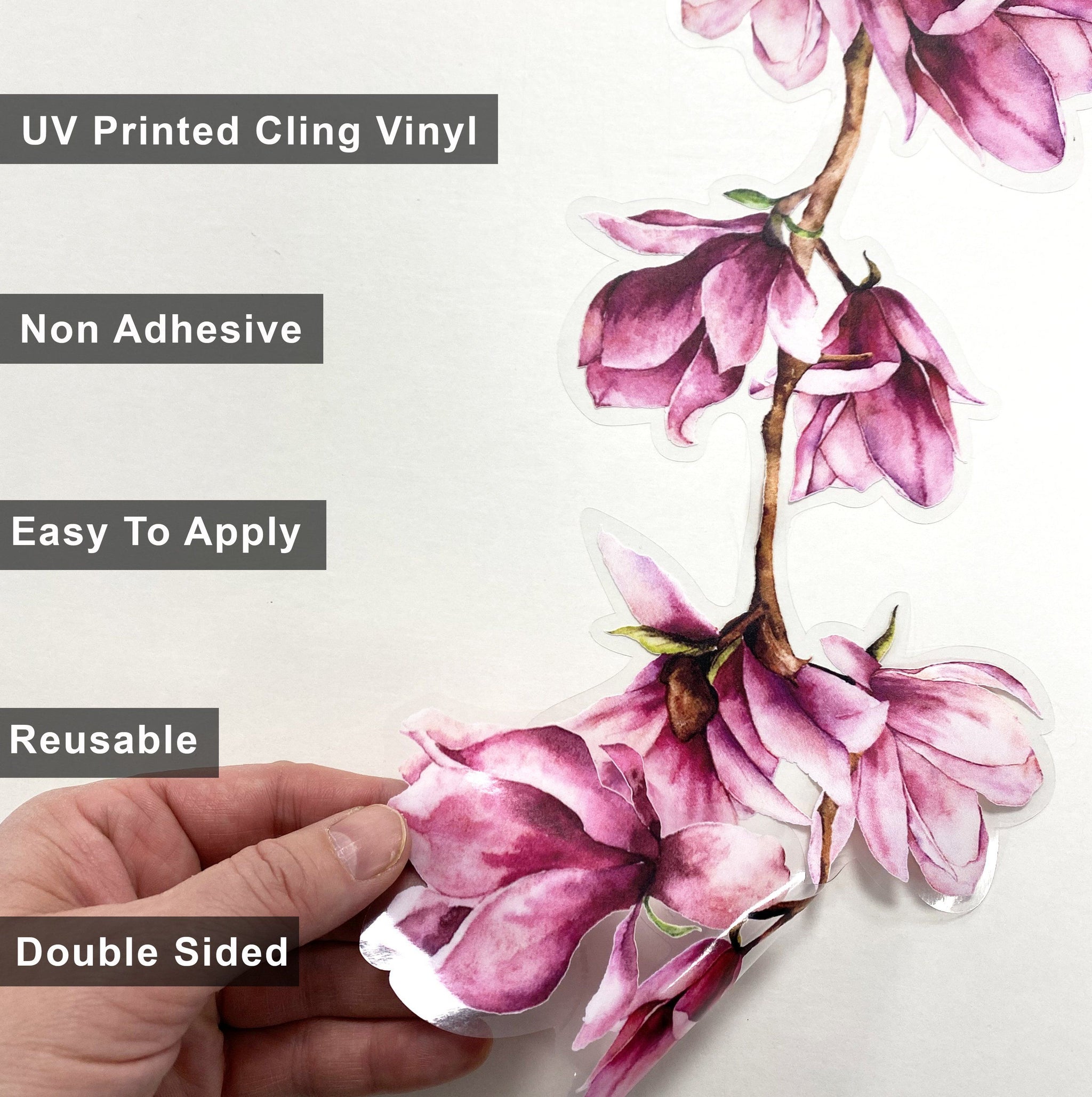 Pink Magnolia Window Decals – Dizzy Duck Designs