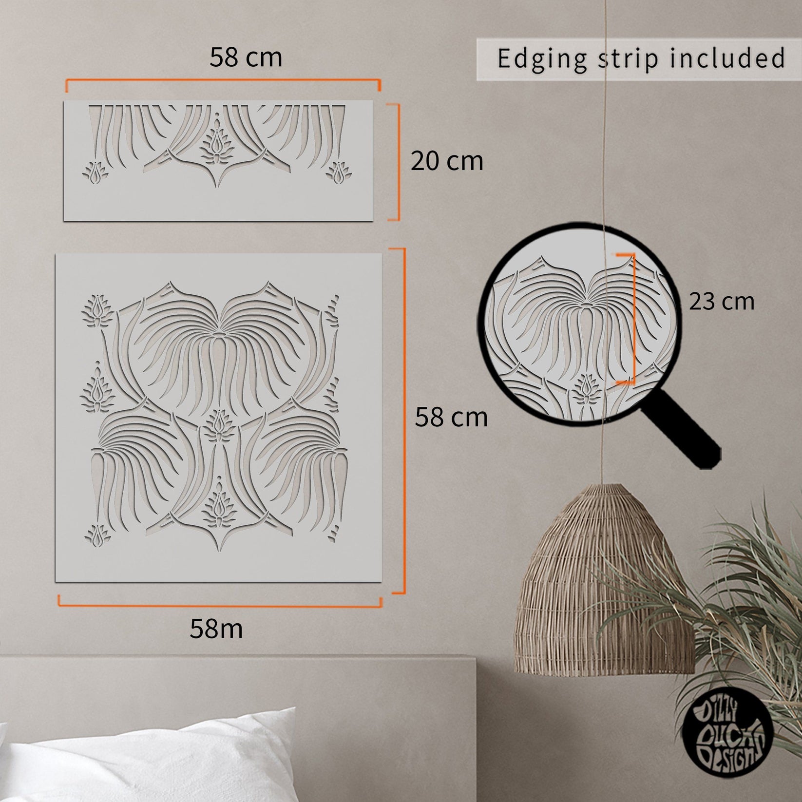 SAVEH Wall Stencil – Dizzy Duck Designs