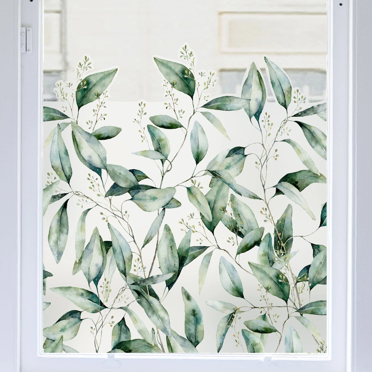 Seeded Eucalyptus Frosted Window Privacy Border – Dizzy Duck Designs