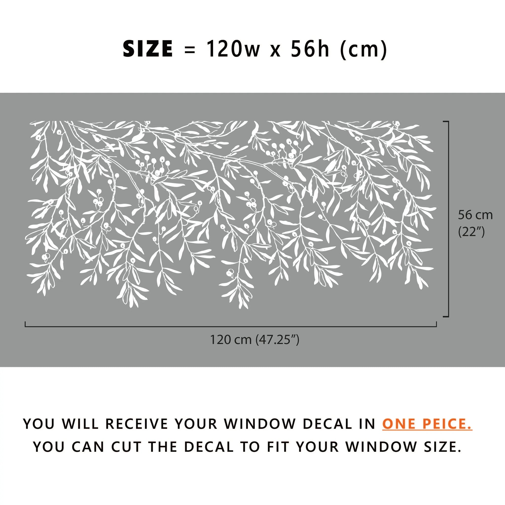 Sprig Berry Border Window Decal – Dizzy Duck Designs