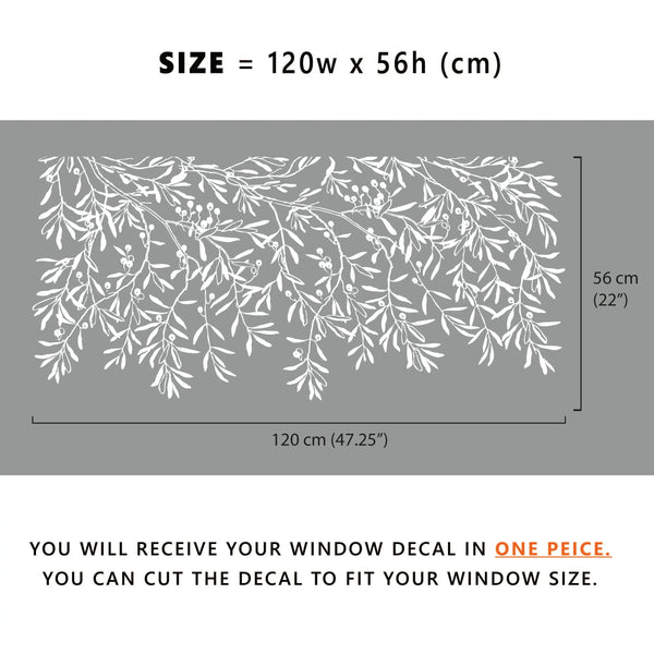 Sprig Berry Border Window Decal – Dizzy Duck Designs