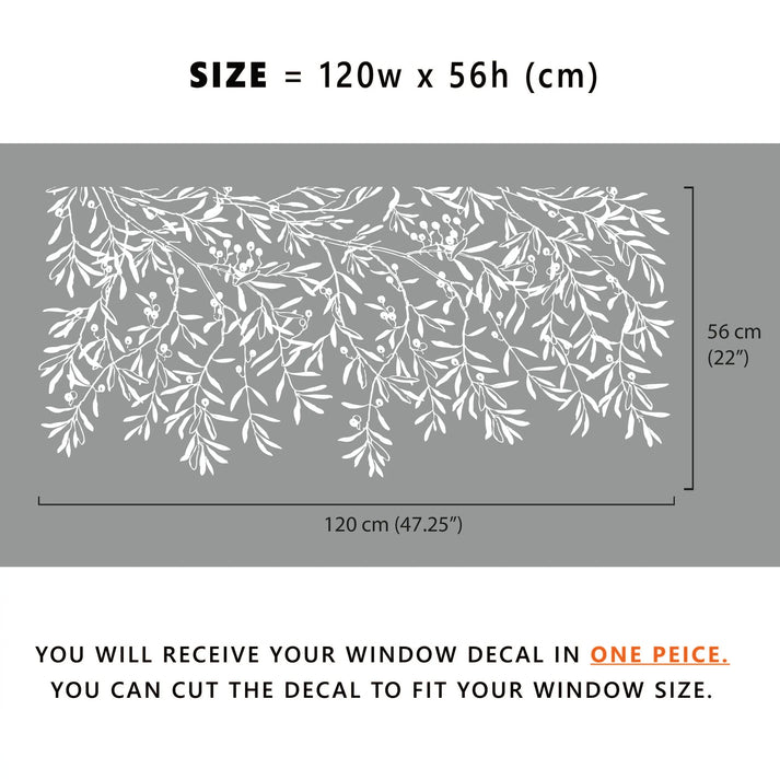 Sprig Berry Border Window Decal – Dizzy Duck Designs