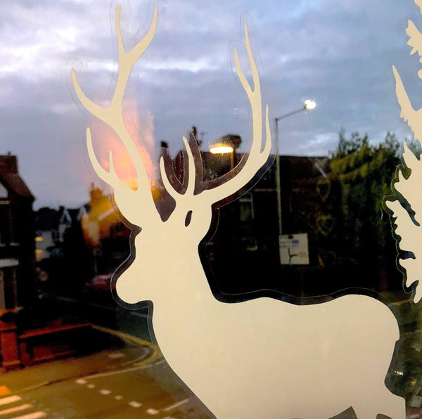 Stag & Forest Window Decal – Dizzy Duck Designs