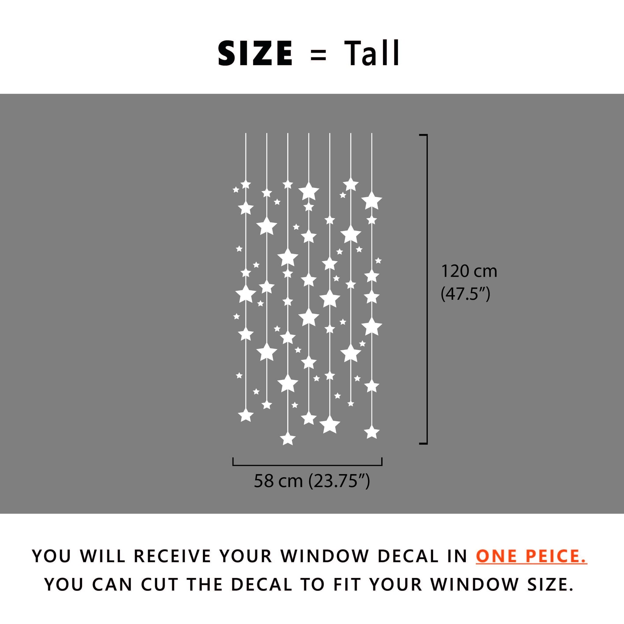 Star Bauble Christmas Window Decal Panel – Dizzy Duck Designs