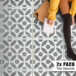 Tsunagi Spot Tile Stencil – Dizzy Duck Designs