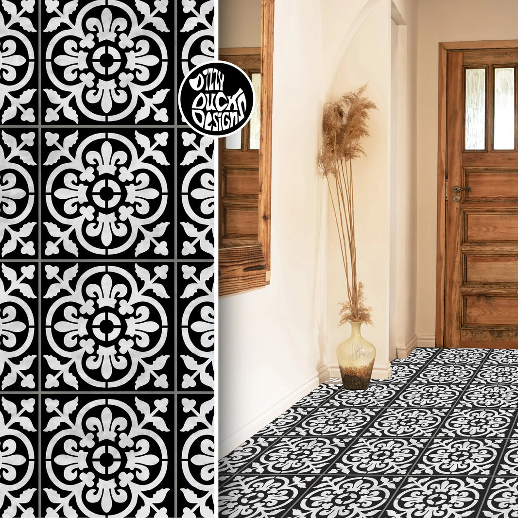 STENCIL | Faux-Tile – Dizzy Duck Designs