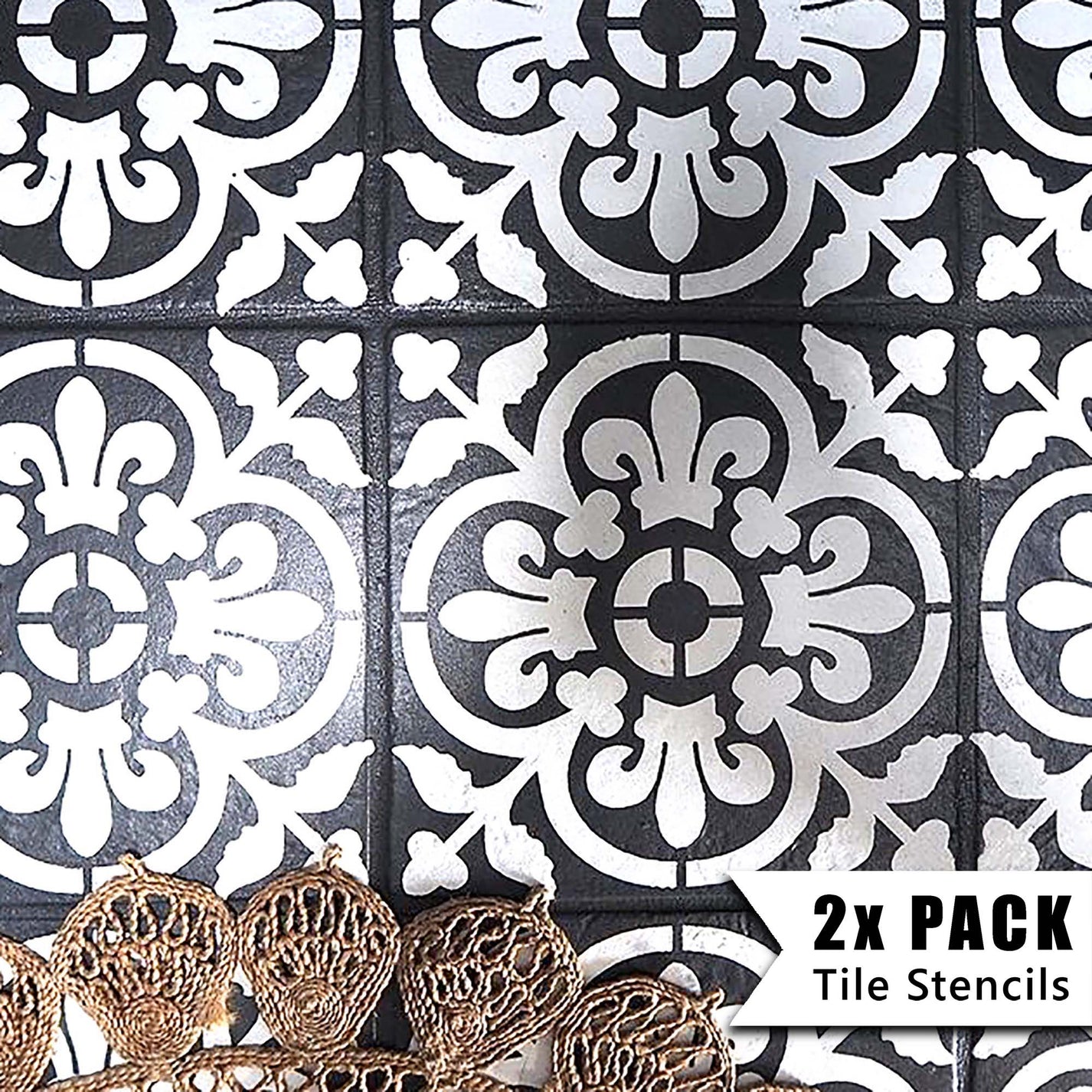 Valencia Tile Stencil – Dizzy Duck Designs