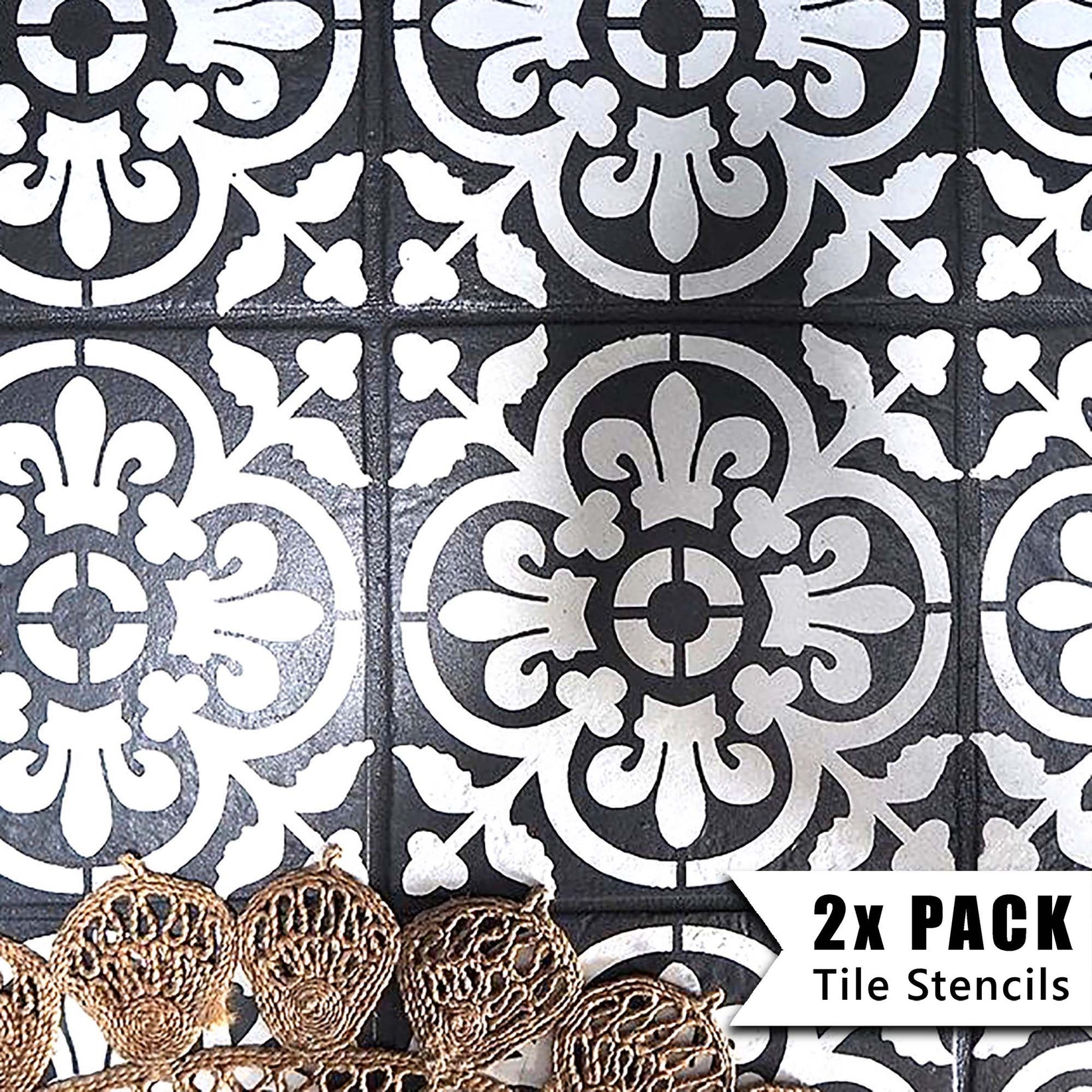 Valencia Tile Stencil – Dizzy Duck Designs